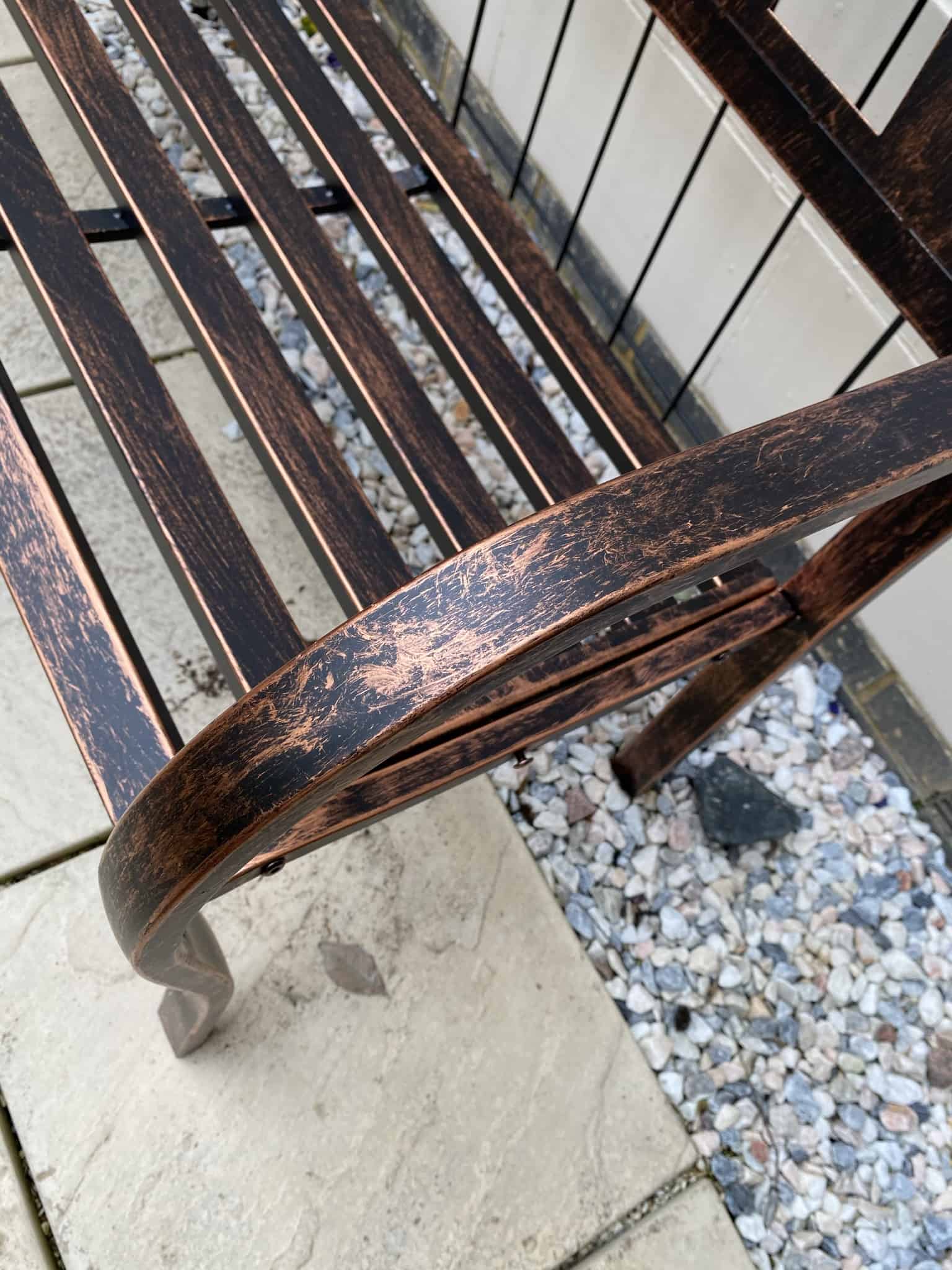 Rustic Metal Garden Bench - Enekes